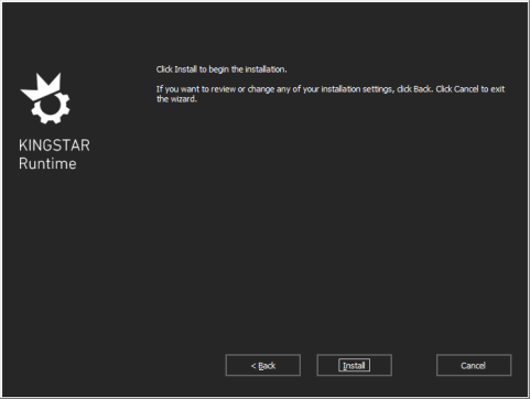 Install KINGSTAR Runtime